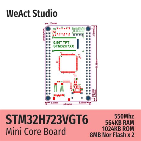 Weact Stm32h723vgt6 Stm32h723 Stm32h7 Stm32 Core Board Demo Board Computer Components