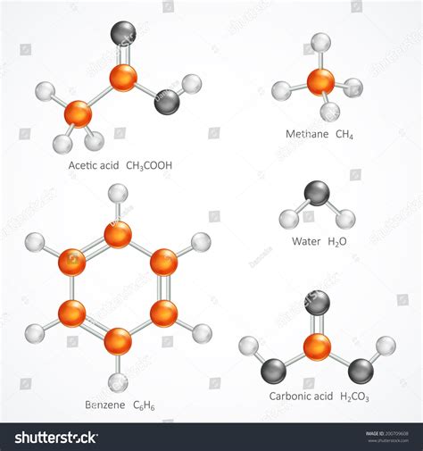 Illustration 3d Molecular Structure Ball Stick Stock Vector Royalty Free 200709608 Shutterstock