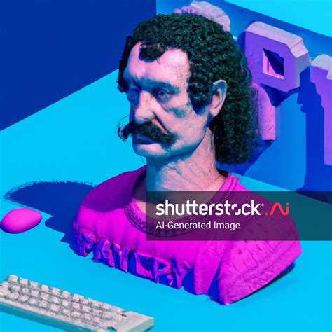 3d Image Older Male Python Programmer Ai Generated Image 2260429757