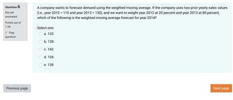 Solved Question 6 Not Yet A Company Wants To Forecast Demand