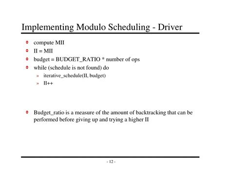 ppt eecs 583 class 14 modulo scheduling reloaded powerpoint