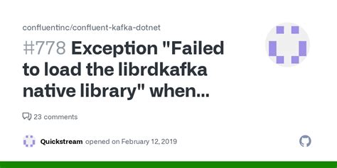 Exception Failed To Load The Librdkafka Native Library When Building
