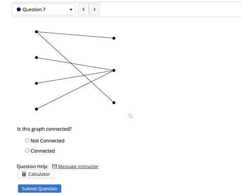Solved Question Is This Graph Connected O Not Chegg
