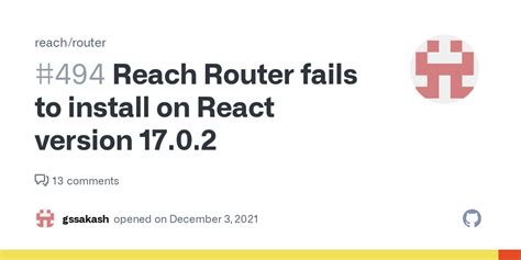reach router fails to install on react version 17 0 2 · issue 494