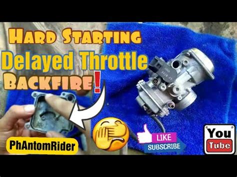 Mio sporty Carb Cleaning tutorial | Backfire | Delayed Throttle Respond | Hard Starting - YouTube