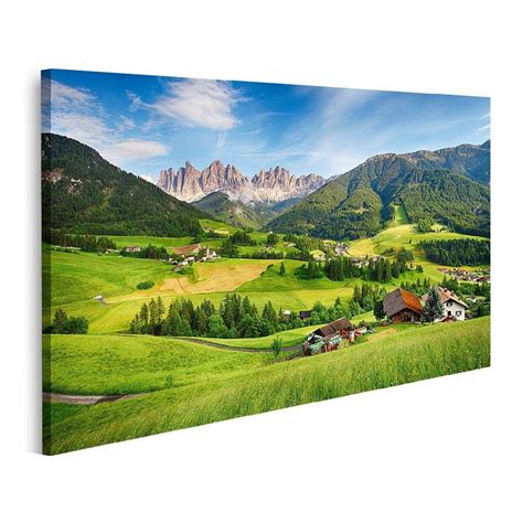 Islandburner Leinwandbild Bild Auf Leinwand Dolomiten Alpen Berg Val Di