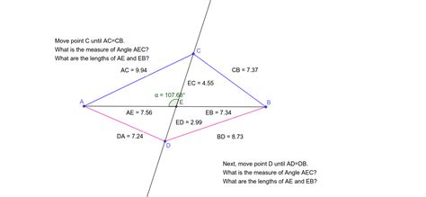 Equidistant Theorem Part 1 Geogebra