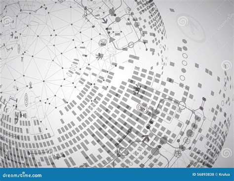 Abstract Communication Technology Light Design Background Stock Vector Illustration Of