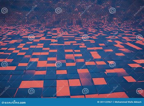 Blue Grid Pattern Background Stock Illustrationbackgrounds Video Game Pattern Blueprint