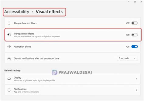 Enabledisable Transparency Effects In Windows 11