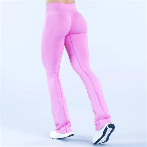 Df Vision Flares Women Seamless Gym Yoga Pants High Cross Waist Fashion