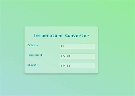 Kaviya Annadurai On Linkedin 🌡️ Just Created A Temperature Converter
