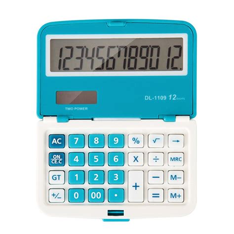 12 Digits Solar Folding Mini Calculator Dual Power Grandado