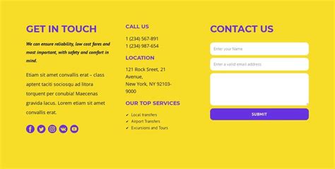 classic contact us block css template by nicepage