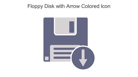 Floppy Disk With Arrow Colored Icon In Powerpoint Pptx Png And Editable Eps Format Ppt Sample