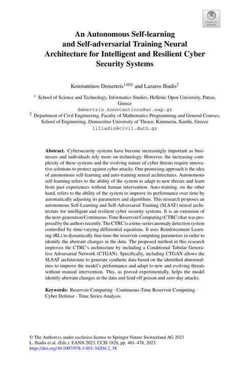Pdf An Autonomous Self Learning And Self Adversarial Training Neural