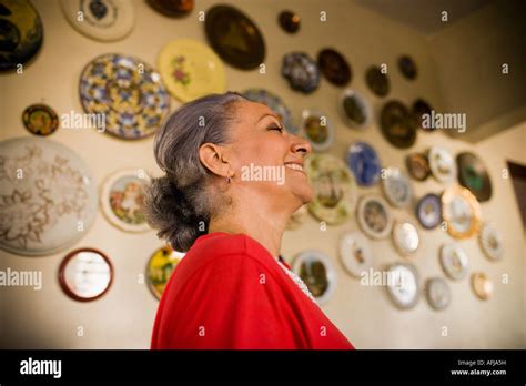 Mature Woman Smiling Stock Photo Alamy