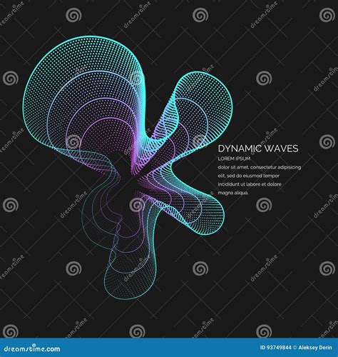 Vector Abstract Background With A Colored Dynamic Waves Line And