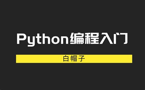 白帽子Web安全 Python脚本编写入门 哔哩哔哩 bilibili