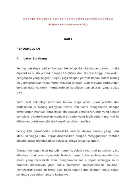 Docx Metoda Numerik Untuk Solusi Rangkaian Listrik Menggunakan Matlab