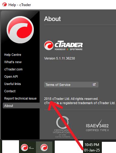 Ctrader Forum Suggestion 19 Automated Copyright Year Update