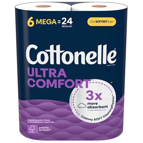 Cottonelle Ultra Comfortcare Toilet Paper Mega Rolls Strong Toilet