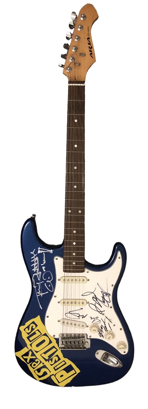 Sex Pistols Signed Electric Guitar Charitystars