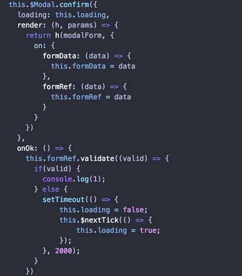 This Modal Confirm In Loading Be Defeated Issue Iview Iview GitHub