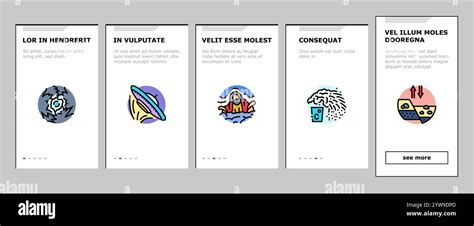 Unsolved Mysteries Question Onboarding Icons Set Vector Stock Vector