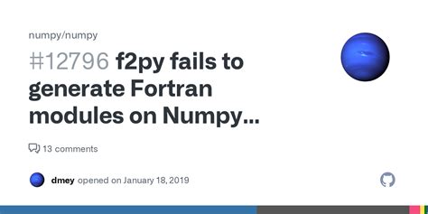F2py Fails To Generate Fortran Modules On Numpy 1 16 0 Issue 12796