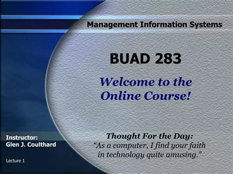 PPT Manage Information Systems Course Overview PowerPoint Presentation ID