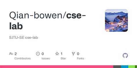GitHub Qian Bowen Cse Lab SJTU SE Cse Lab