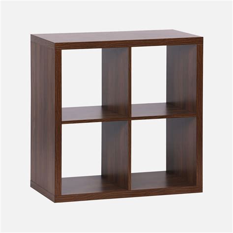 Shelves And Bookcases 2 Level Cubic Bookshelf With 4 Compartments Sweeek