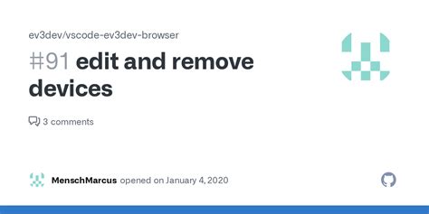 Edit And Remove Devices · Issue 91 · Ev3devvscode Ev3dev Browser · Github