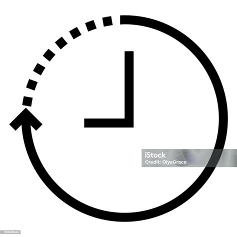 화살표 시계 바늘이 있는 선 스타일의 시계 주기 아이콘입니다 직장에서 시간 추적을 위한 시계 주기 아이콘입니다 웹 사이트 디자인 프리젠 테이션 앱 Ui에서 픽셀 퍼펙트 라인