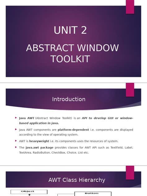 Ch 2 Abstract Window Toolkit Pdf Class Computer Programming