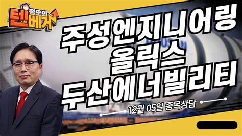 주성엔지니어링 올릭스 두산에너빌리티 종목상담 정오의 텐베거│임상현 전문가 Youtube