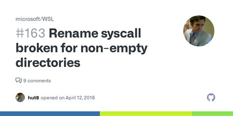 Rename Syscall Broken For Non Empty Directories · Issue 163