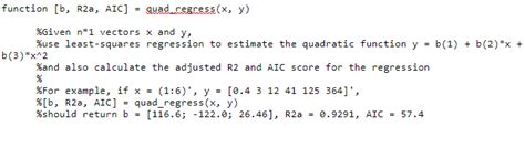Write And Submit A Matlab Function Implementing A