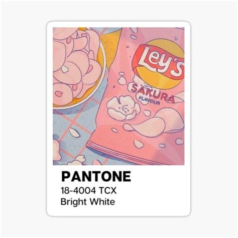 Aesthetic Anime Sakura Chips Pantone Sticker For Sale By For7uneca7 Redbubble