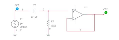 First Order Highpass Filter Multisim Live