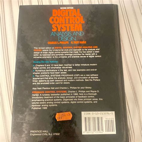 Digital Control System Analysis And Design By Charles L Phillips H Troy Nagle