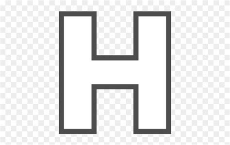 Letter H Clipart Black And White
