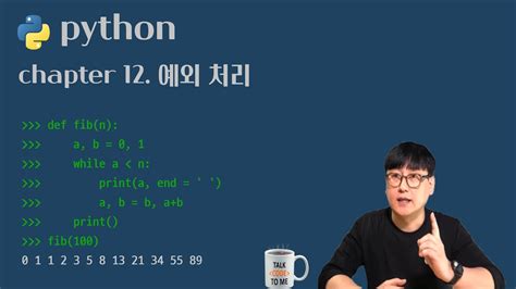 파이썬 예외 처리 YouTube