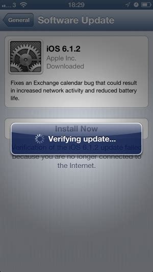 Unable To Verify Update Ios 612 Failed Verification Error Message Esssentialapplecom