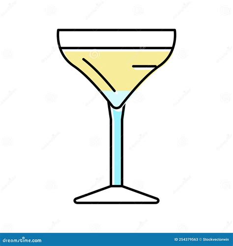 Gimlet Cocktail Glass Drink Color Icon Vector Illustration Stock Vector Illustration Of Juice