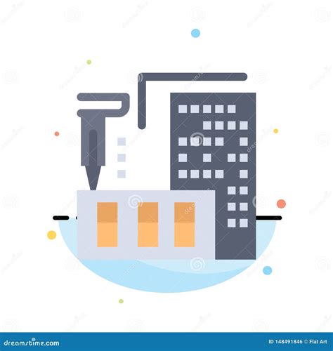 3d Architecture Construction Fabrication Home Abstract Flat Color