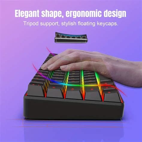 New Thin Film Wired Gaming Keyboard 68 Keys Rgb Backlit Temu