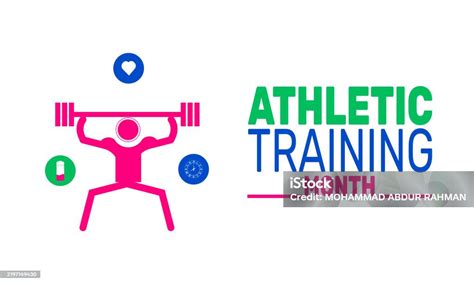 3월은 전국 체육 훈련의 달입니다 이 휴일 테마 디자인은 배경 배너 인사말 카드 텍스트 비문이 있는 포스터 클래식 소셜 미디어