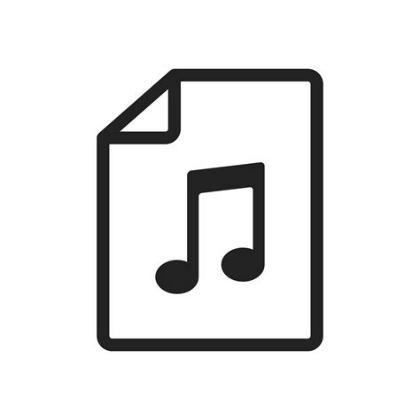 Audio File Outline Icon Vector Art At Vecteezy